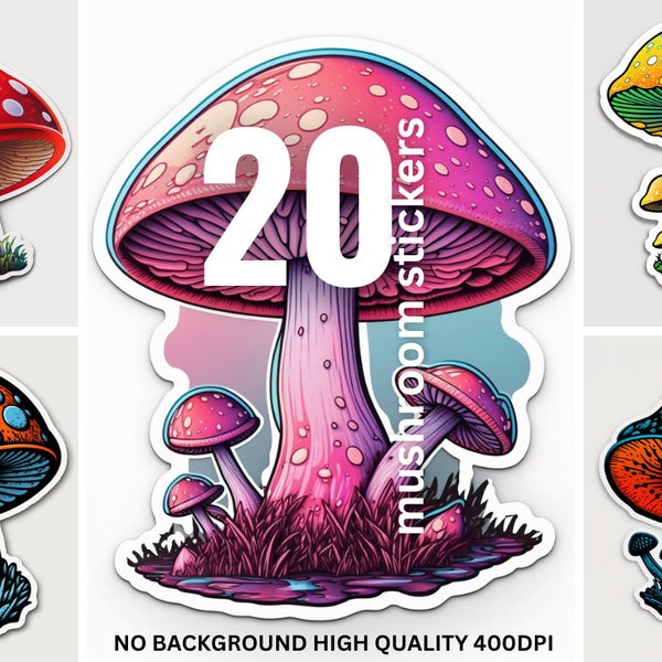 Mushroom Stickers - Etsy