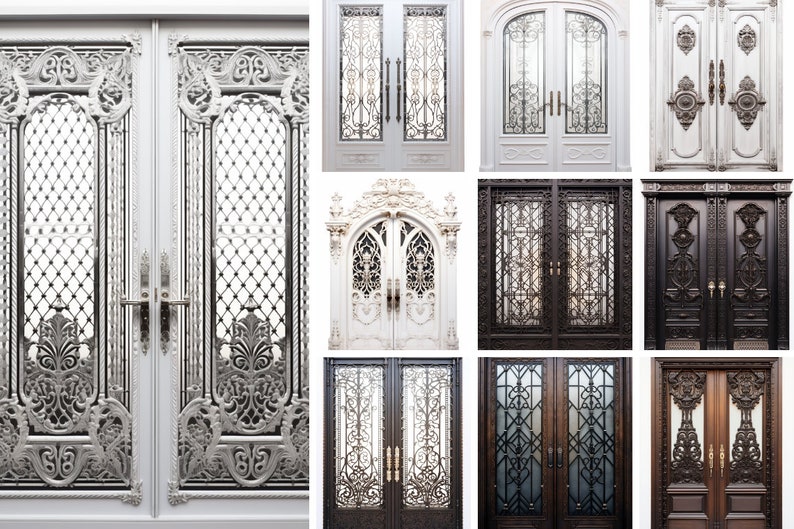 40 Decorated Doors Digital Backdrops, Bundle Backdrop Overlays, Studio ...