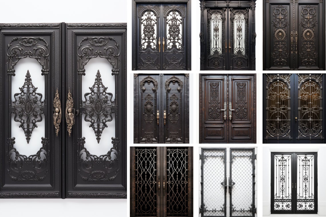 40 Decorated Doors Digital Backdrops, Bundle Backdrop Overlays, Studio ...