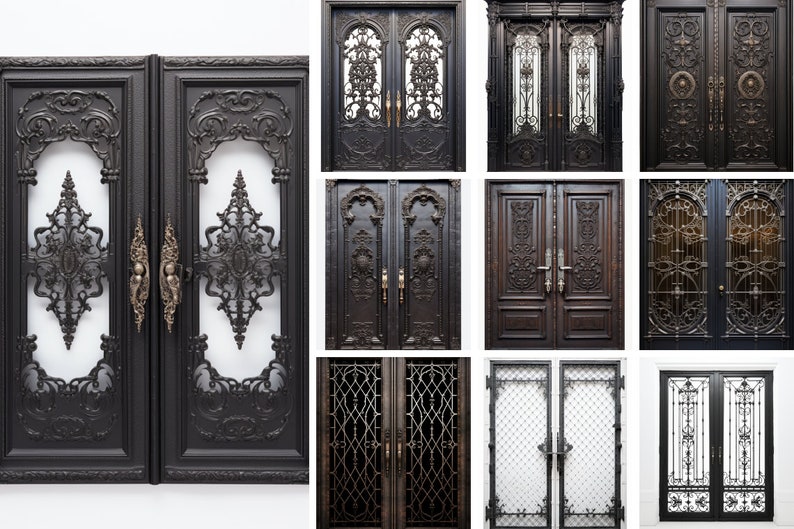 40 Decorated Doors Digital Backdrops, Bundle Backdrop Overlays, Studio ...