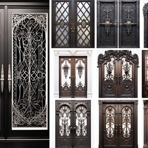 40 Decorated Doors Digital Backdrops, Bundle Backdrop Overlays, Studio ...
