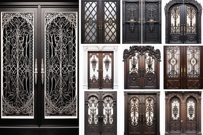 40 Decorated Doors Digital Backdrops, Bundle Backdrop Overlays, Studio ...