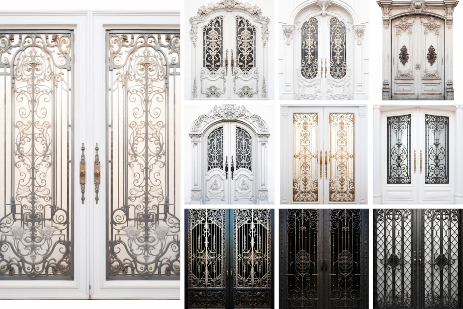 40 Decorated Doors Digital Backdrops, Bundle Backdrop Overlays, Studio ...