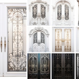 40 Decorated Doors Digital Backdrops, Bundle Backdrop Overlays, Studio ...