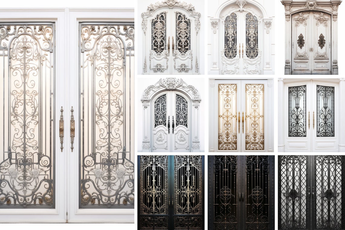 40 Decorated Doors Digital Backdrops, Bundle Backdrop Overlays, Studio ...