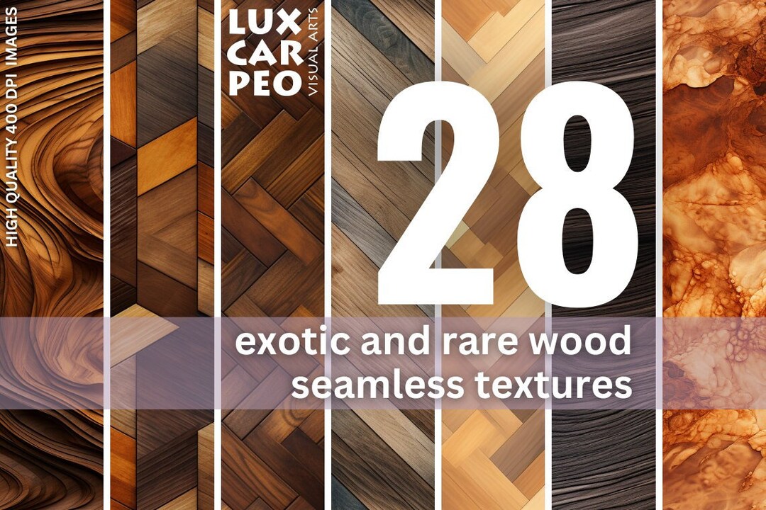 28 Exotic and Rare Wood Seamless Textures, 400dpi High Quality Files ...
