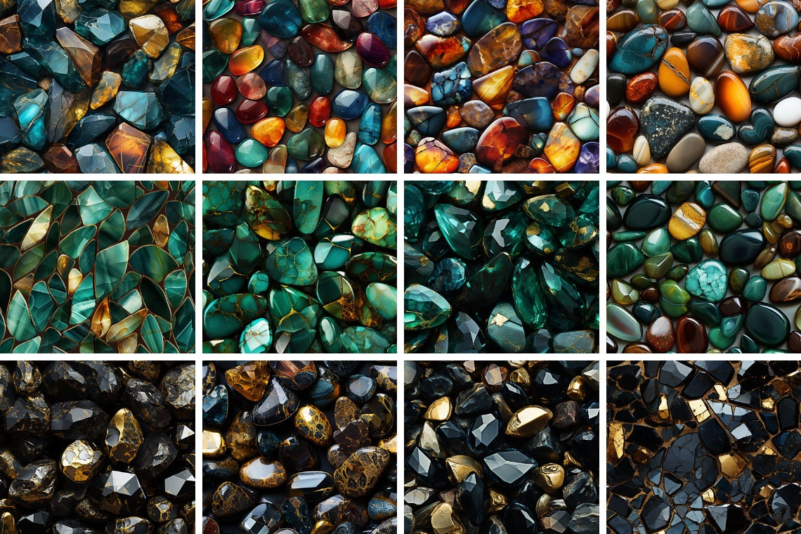 28 Exotic Stones Seamless Textures, 400dpi High Quality Files, Ready ...