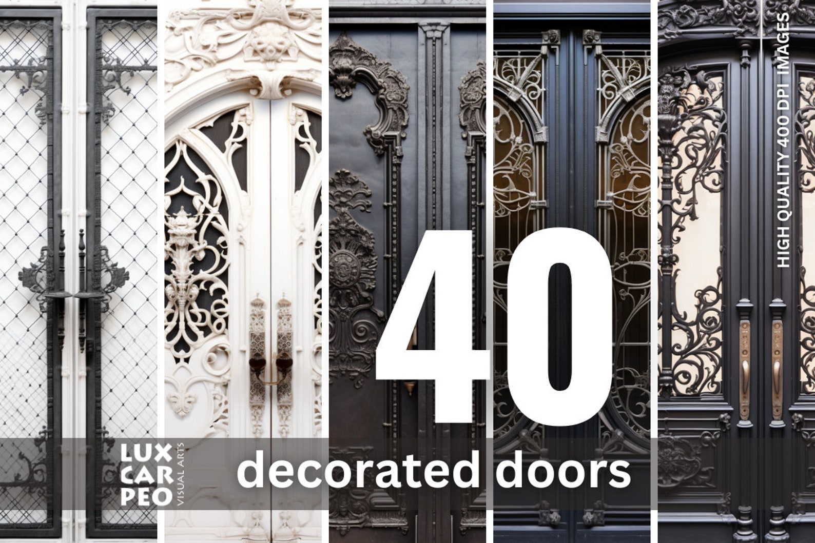 40 Decorated Doors Digital Backdrops, Bundle Backdrop Overlays, Studio ...