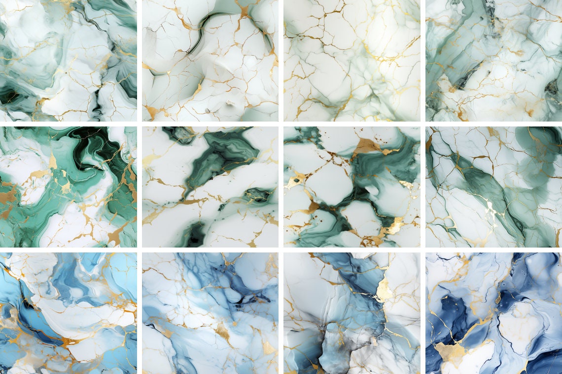 28 Calacatta Gold Marble Seamless Textures, 400dpi High Quality Files ...