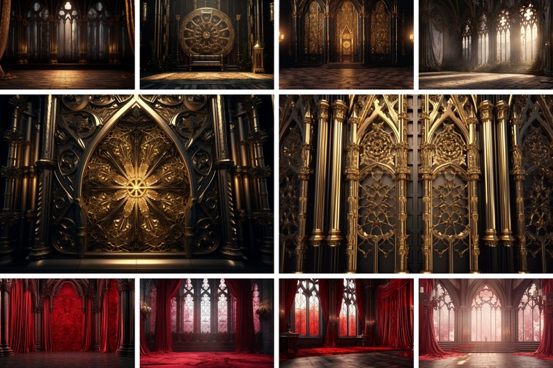 20 GOTHIC Digital Backgrounds, Digital Backdrops, Dark Themed, Backdrop ...