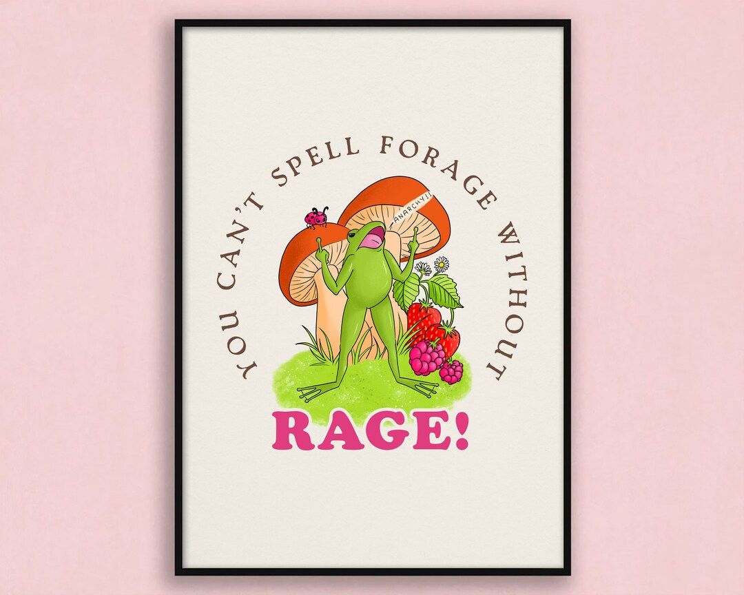 Forage Rage Art Poster A3 / A4 / A5 - Etsy