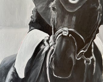 Equestrian Artwork // Portrait of a Show Jumper // Original Oil ...