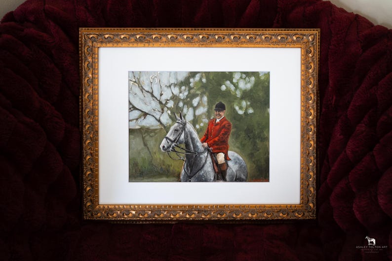Equestrian Artwork Fox Hunters and Plaited Manes - Etsy