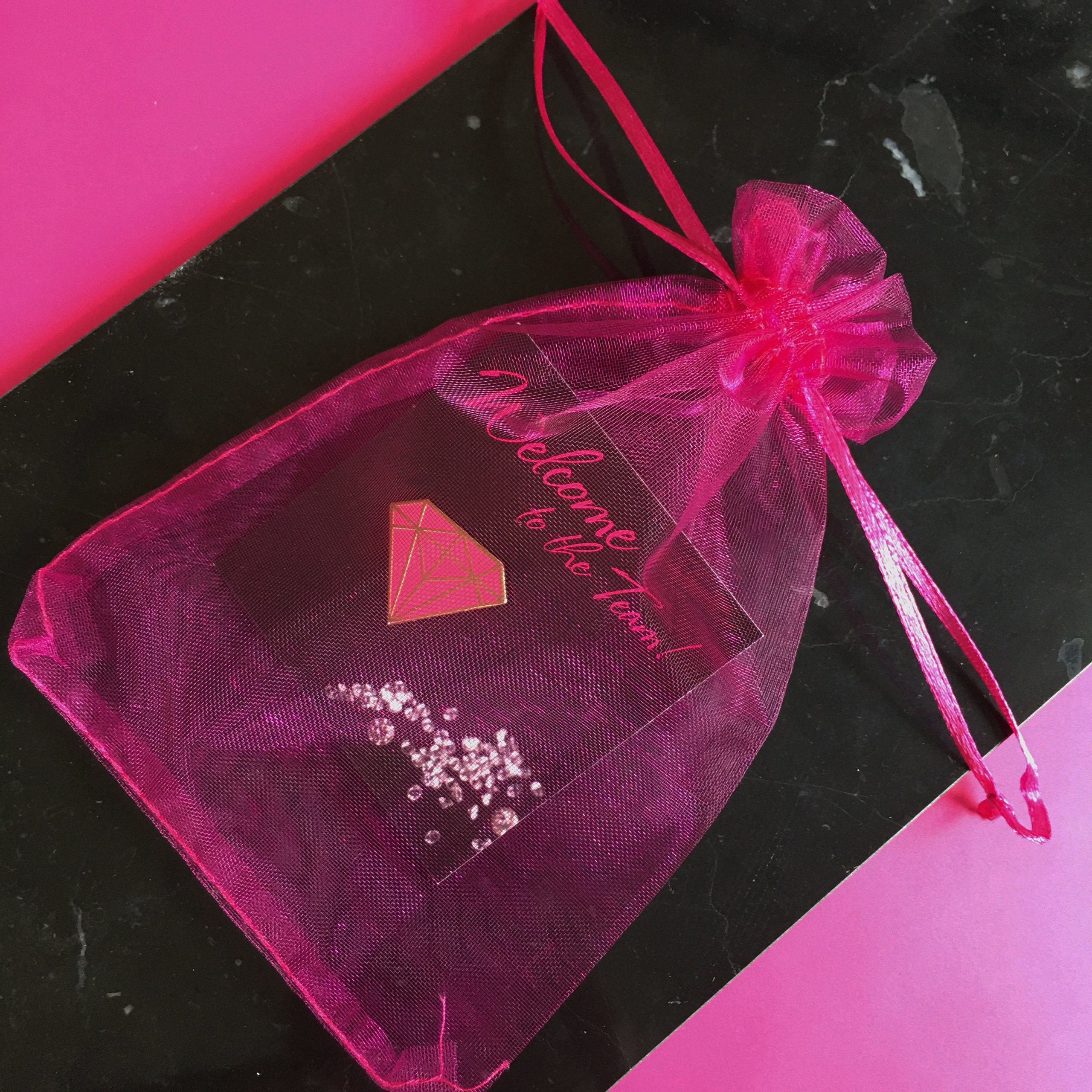 Pink Diamond Enamel Pin Welcome to the Team Gift for Direct | Etsy