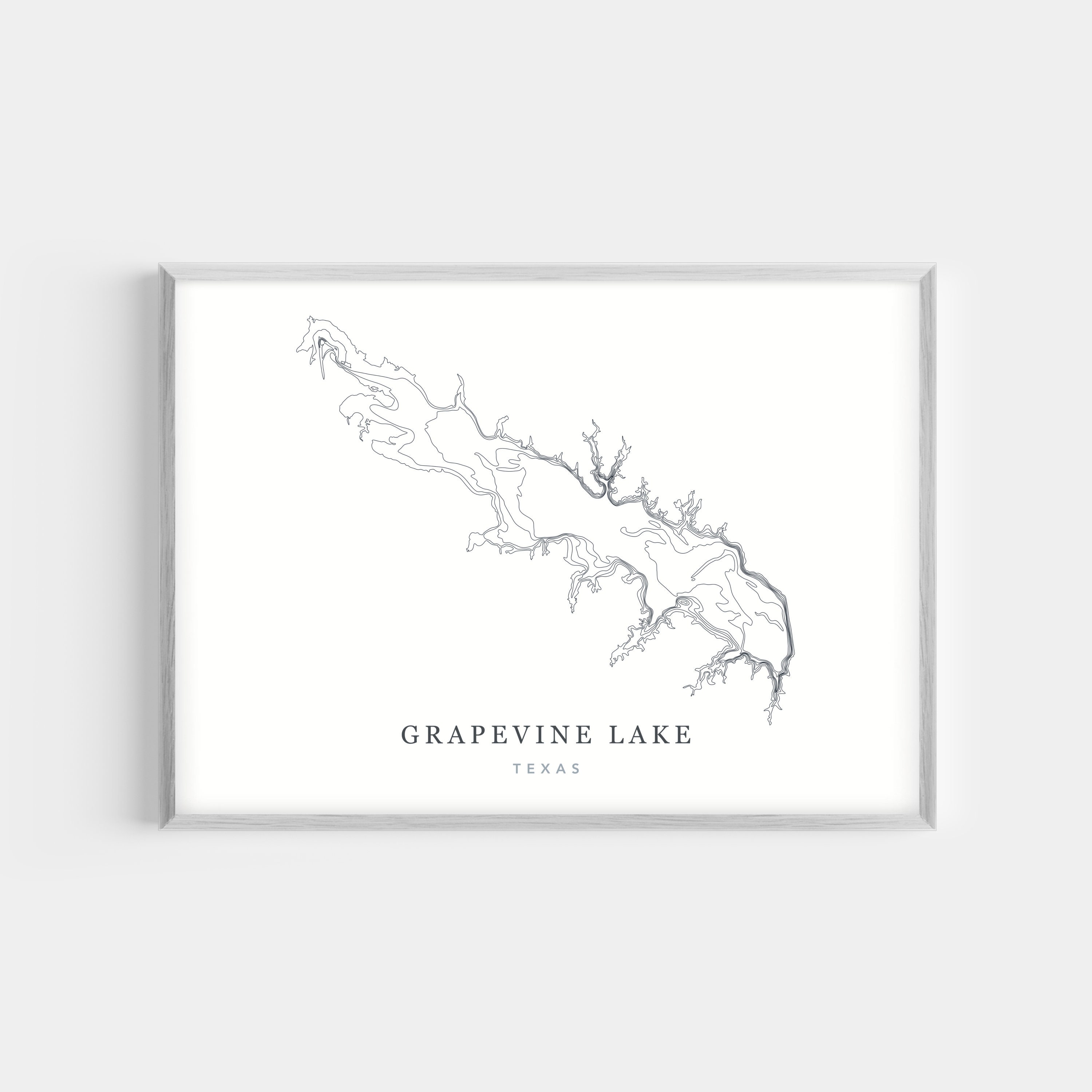 Grapevine Lake, Texas | PHOTO PRINT or CANVAS | Modern Minimalist Depth ...