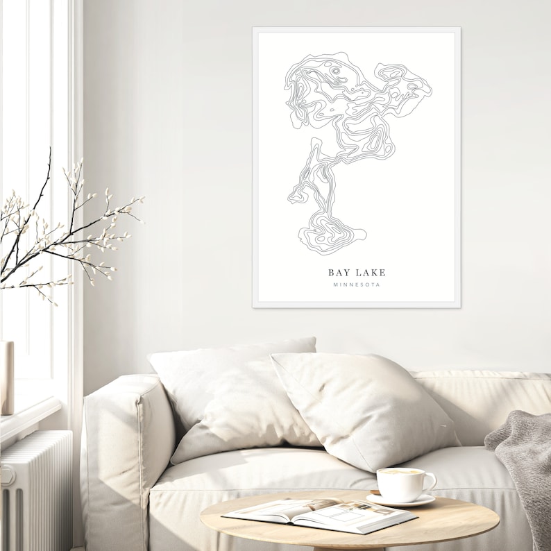 Bay Lake, Minnesota | PHOTO PRINT or CANVAS | Modern Minimalist Depth ...