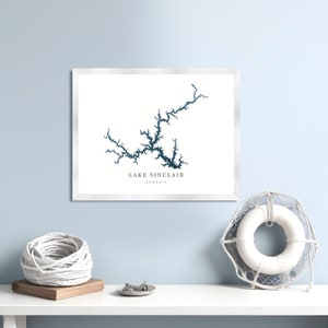 Lake Sinclair, Georgia | PHOTO PRINT or CANVAS | Modern Minimalist ...