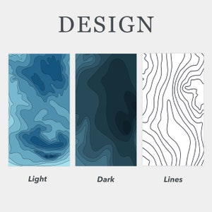 Newfound Lake, New Hampshire PHOTO or CANVAS Print Minimalist Depth Map ...