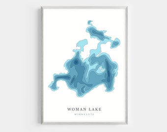 Woman Lake Map | Etsy