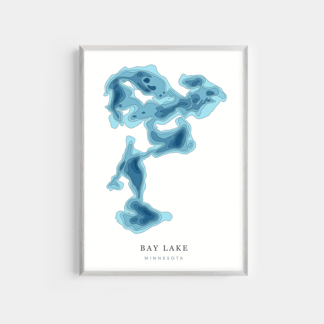 Bay Lake, Minnesota | PHOTO PRINT or CANVAS | Modern Minimalist Depth ...