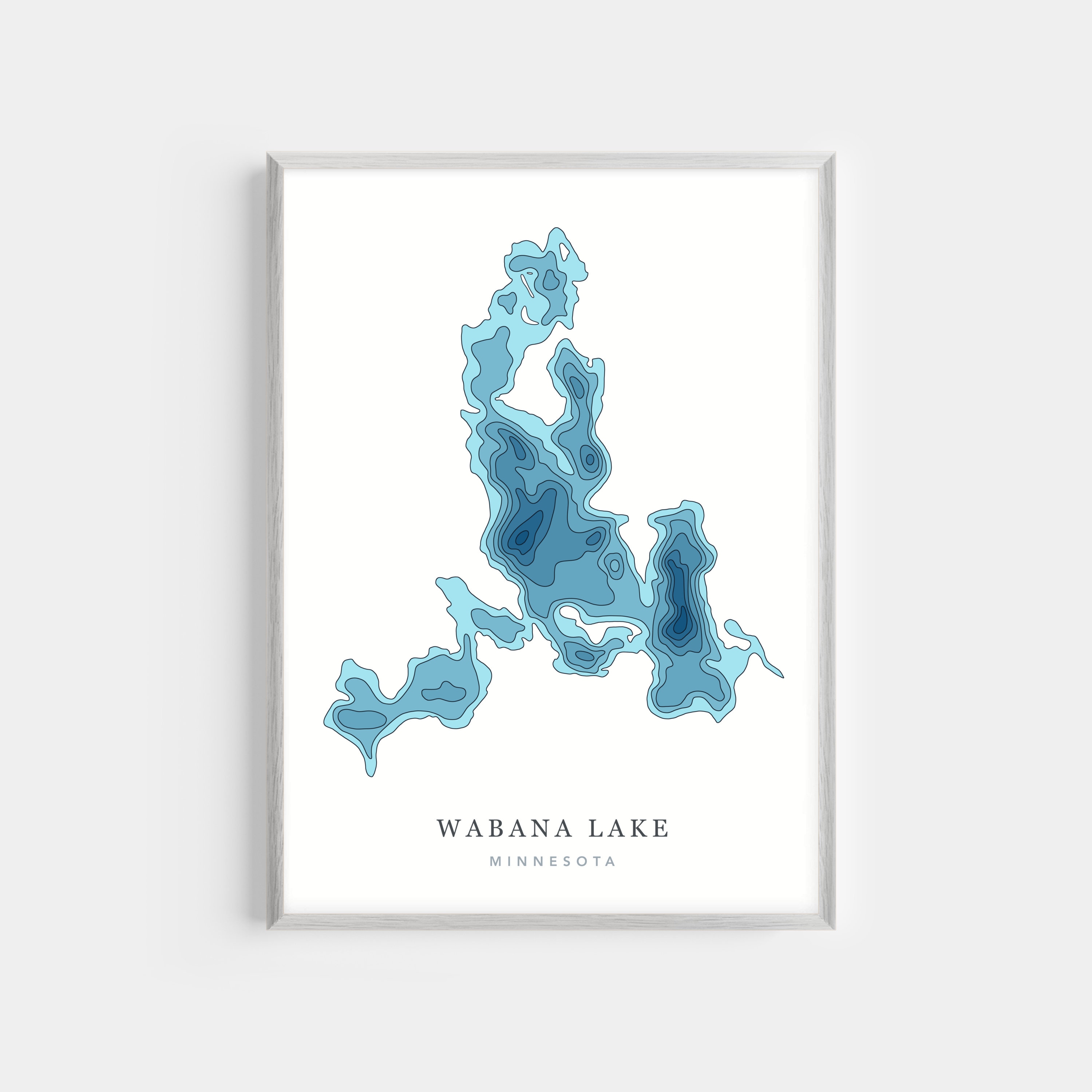 Wabana Lake Minnesota PHOTO or CANVAS Print Depth Map - Etsy