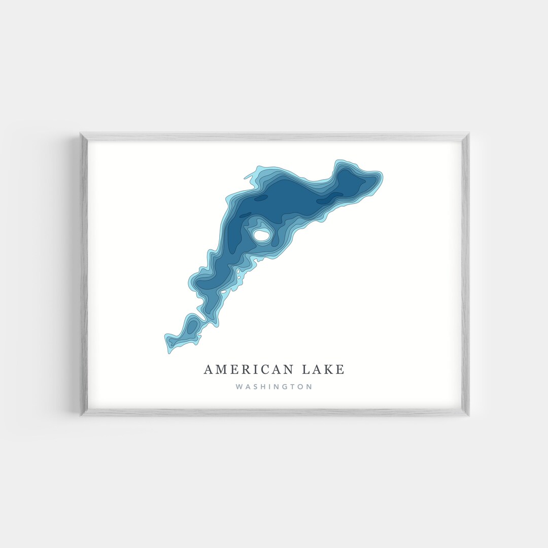 American Lake, Washington | PHOTO PRINT or CANVAS | Modern Minimalist ...