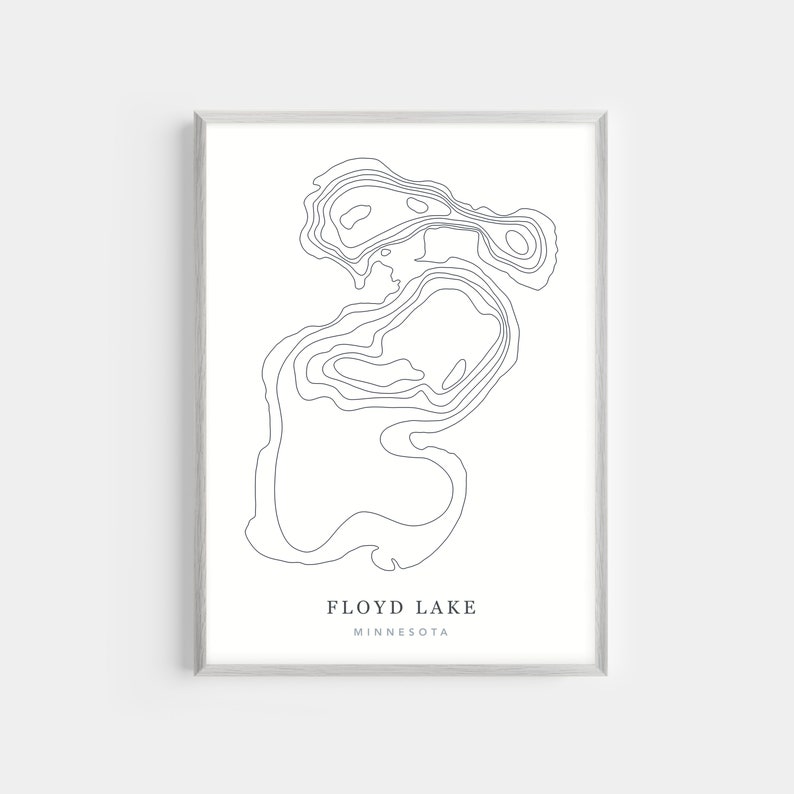 Floyd Lake, Minnesota | PHOTO PRINT or CANVAS | Modern Minimalist Depth ...