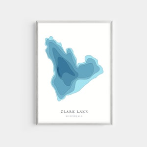 Clark Lake, Wisconsin | PHOTO PRINT or CANVAS | Modern Minimalist Depth ...