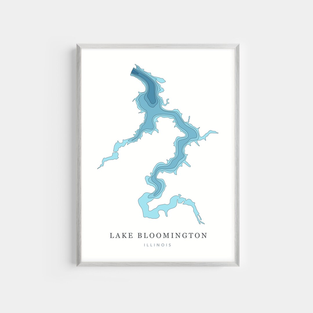 Lake Bloomington, Illinois | PHOTO PRINT or CANVAS | Modern Minimalist ...