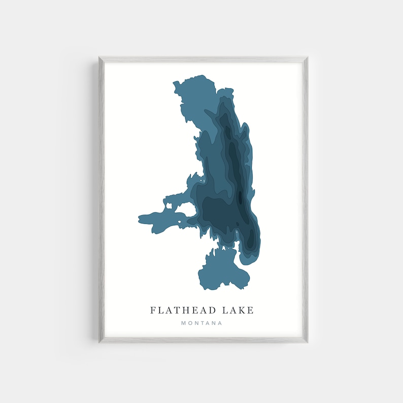 Flathead Lake, Montana | PHOTO PRINT or CANVAS | Modern Minimalist ...