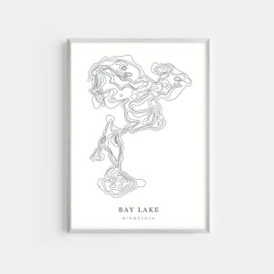 Bay Lake, Minnesota | PHOTO PRINT or CANVAS | Modern Minimalist Depth ...