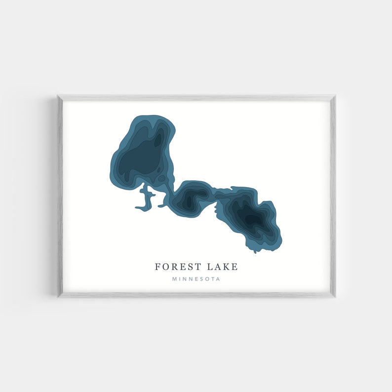 Forest Lake, Minnesota | PHOTO PRINT or CANVAS | Modern Minimalist ...