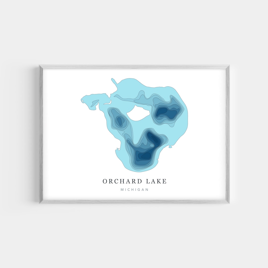 Orchard Lake, Michigan | PHOTO PRINT or CANVAS | Modern Minimalist ...