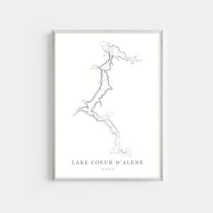 Lake Coeur D'alene, Idaho | PHOTO PRINT or CANVAS | Modern Minimalist ...