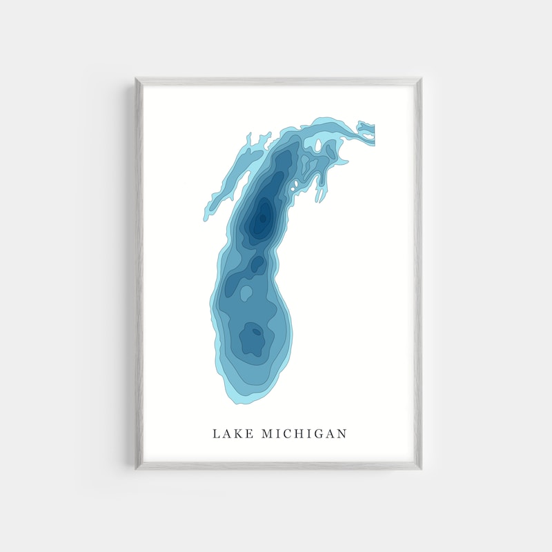 Michigan Map Art - Etsy