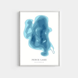 Fence Lake, Wisconsin | PHOTO PRINT or CANVAS | Modern Minimalist Depth ...