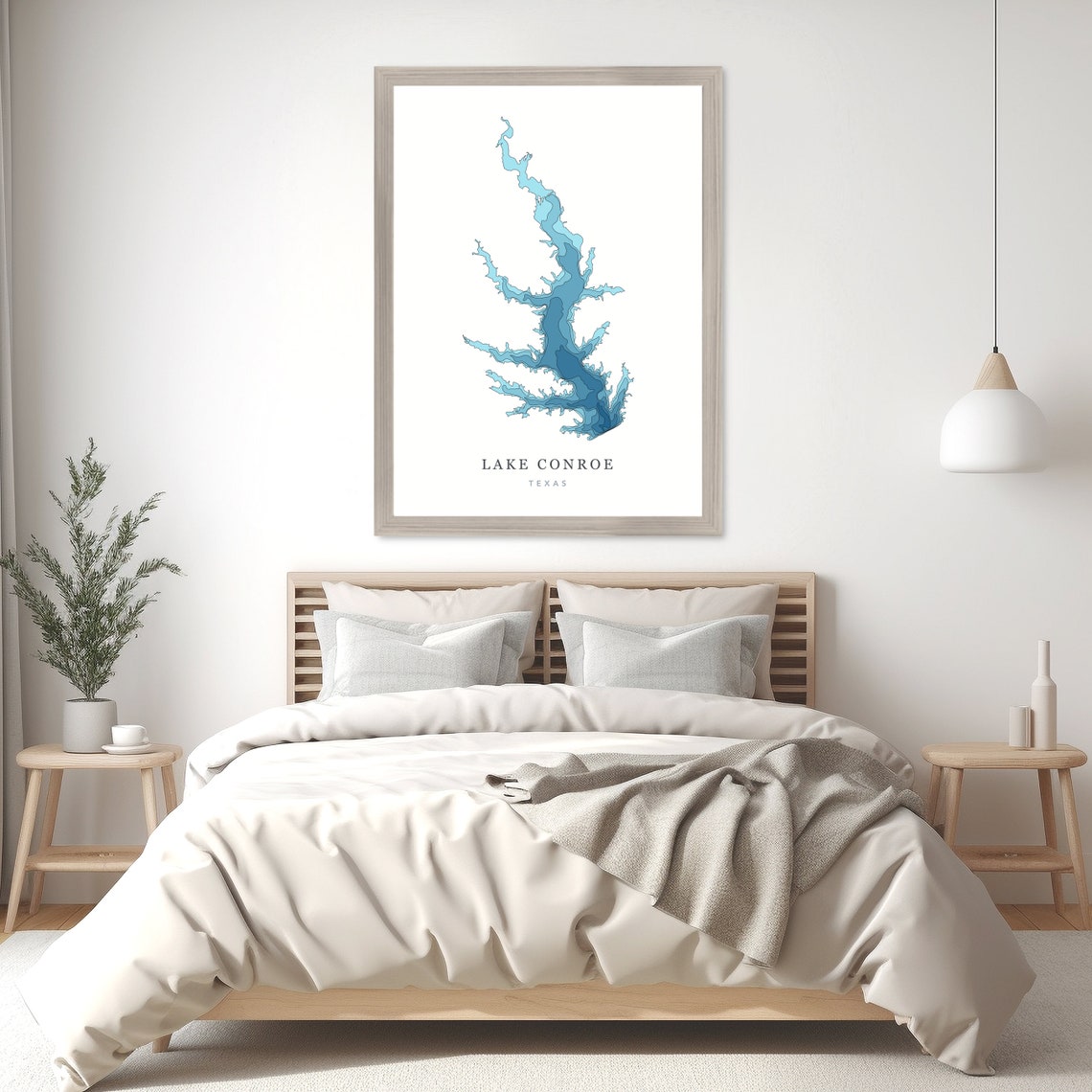 Lake Conroe, Texas | PHOTO PRINT or CANVAS | Modern Minimalist Depth ...