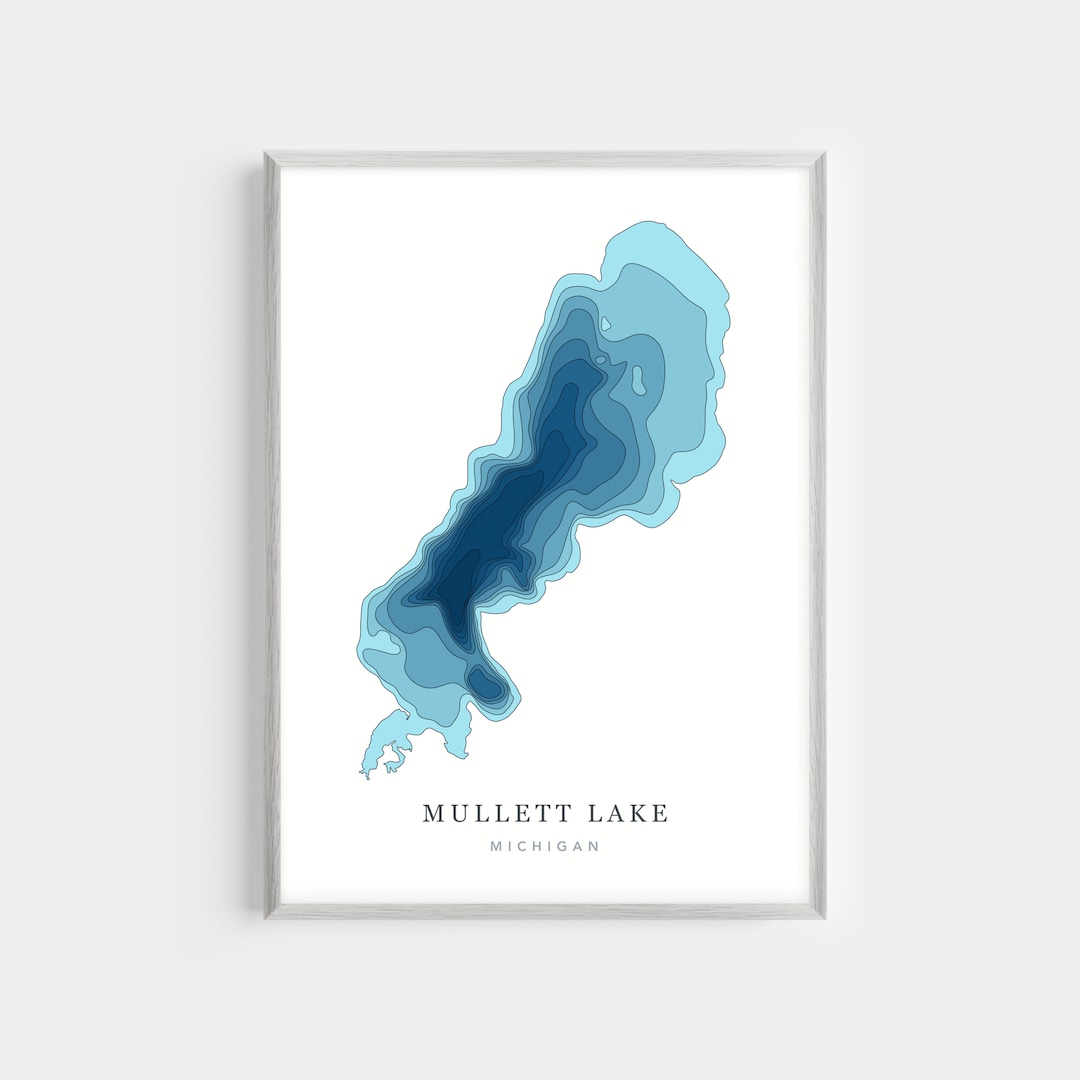 Mullett Lake, Michigan | PHOTO PRINT or CANVAS | Modern Minimalist ...
