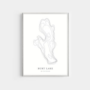 Burt Lake, Michigan | PHOTO PRINT or CANVAS | Modern Minimalist Depth ...
