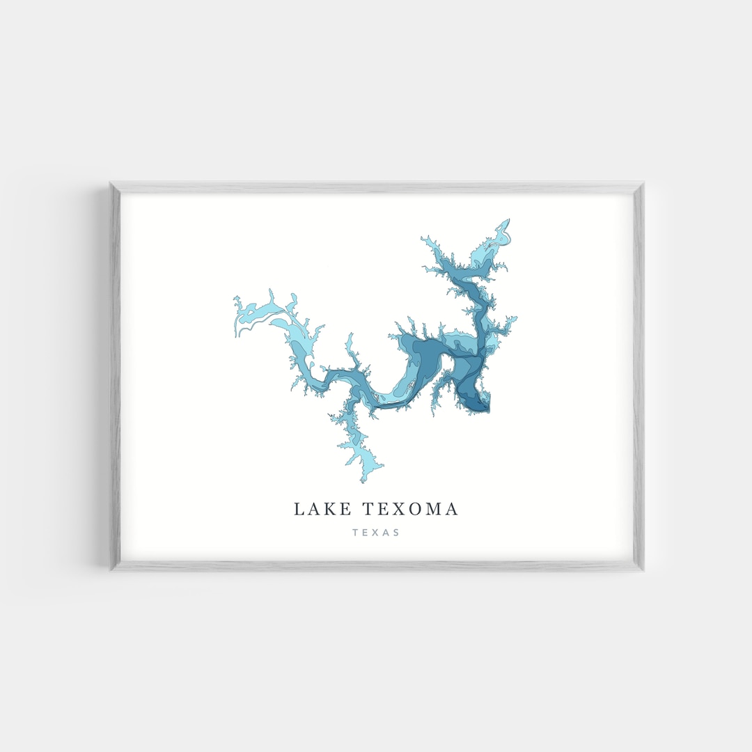 Lake Texoma, Texas | PHOTO PRINT or CANVAS | Modern Minimalist Depth ...