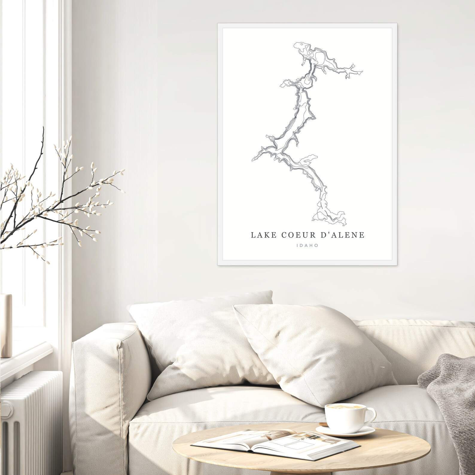 Lake Coeur D'alene, Idaho | PHOTO PRINT or CANVAS | Modern Minimalist ...