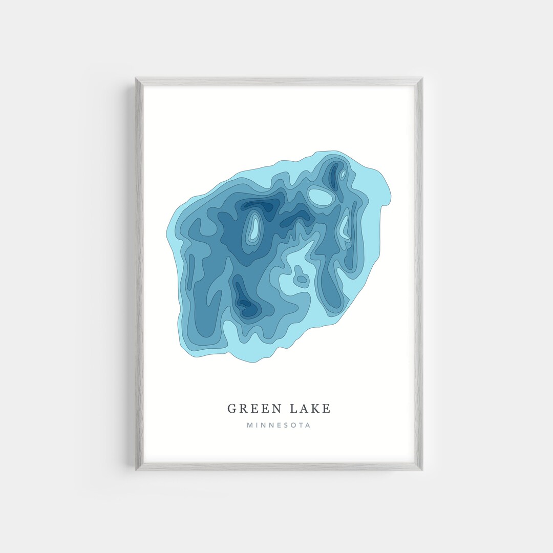 Green Lake, Minnesota | PHOTO PRINT or CANVAS | Modern Minimalist Depth ...