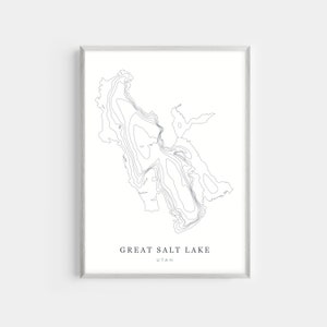 Great Salt Lake, Utah | PHOTO PRINT or CANVAS | Modern Minimalist Depth ...
