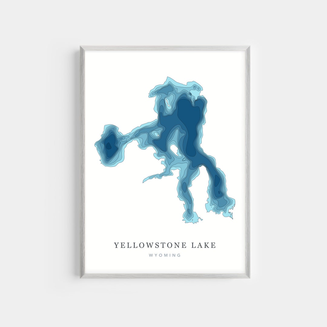 Yellowstone Lake, Wyoming | PHOTO PRINT or CANVAS | Modern Minimalist ...