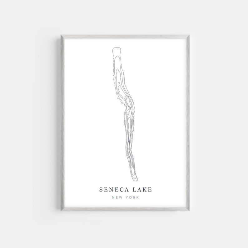 Seneca Lake, New York | PHOTO PRINT or CANVAS | Modern Minimalist Depth ...