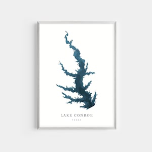 Lake Conroe, Texas | PHOTO PRINT or CANVAS | Modern Minimalist Depth ...