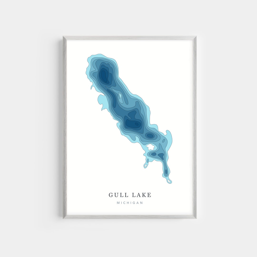 Gull Lake, Michigan | PHOTO PRINT or CANVAS | Modern Minimalist Depth ...
