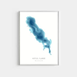 Gull Lake, Michigan | PHOTO PRINT or CANVAS | Modern Minimalist Depth ...