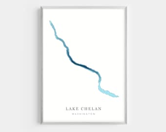 Lake Chelan Depth Map - Etsy