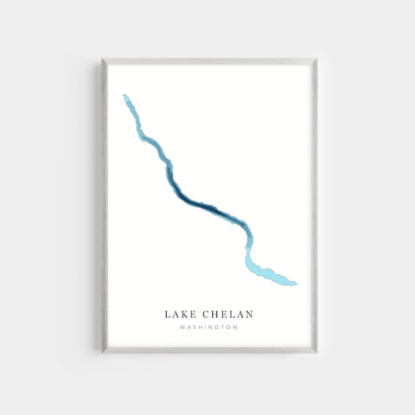 Minimalist 3d Lake Map Depth - Etsy